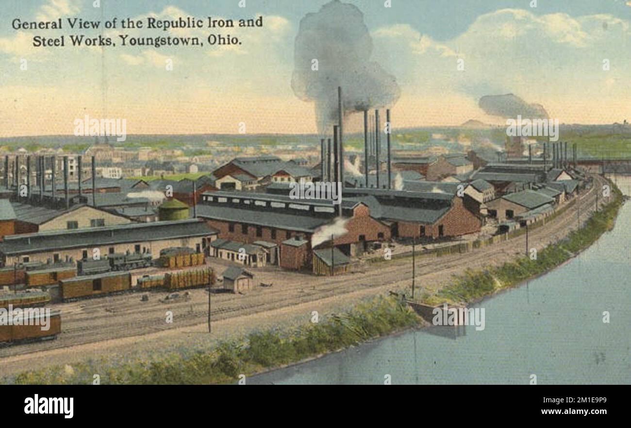 Republic Iron and Steel Works, early 1900s Stock Photo - Alamy