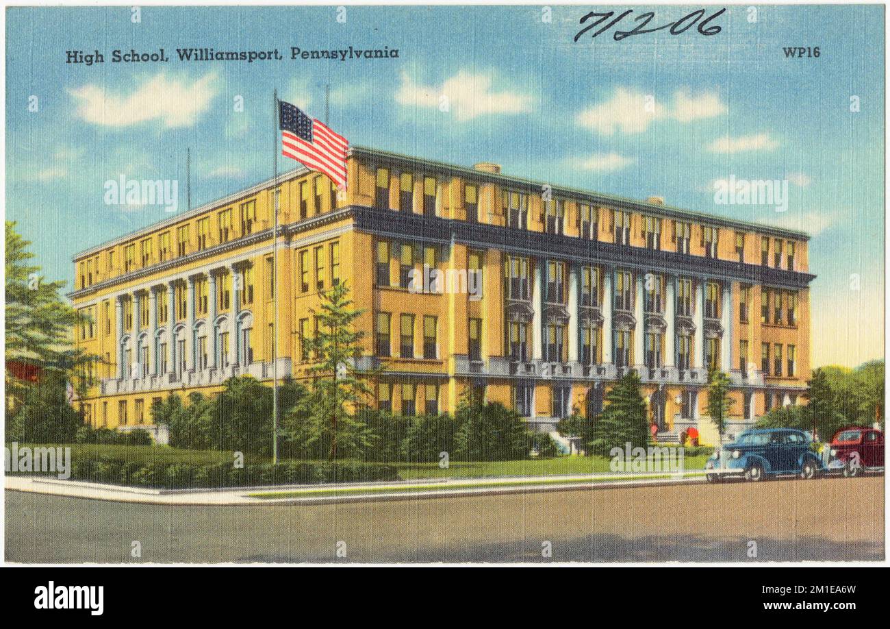 High school, Williamsport, Pennsylvania , Schools, Tichnor Brothers ...