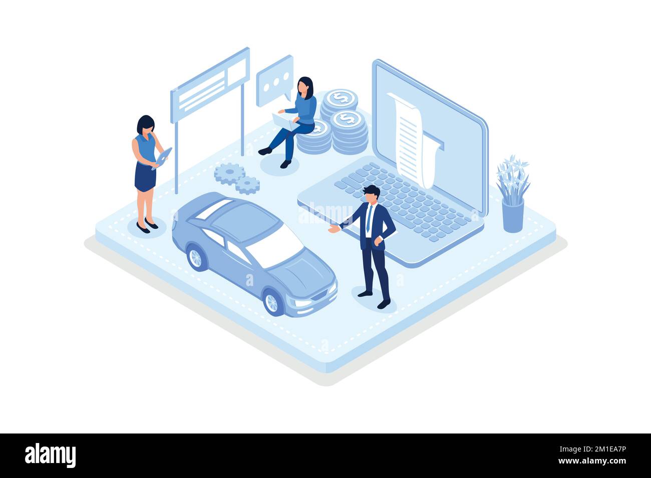 Sustainability illustration set. Characters calculating and paying ...