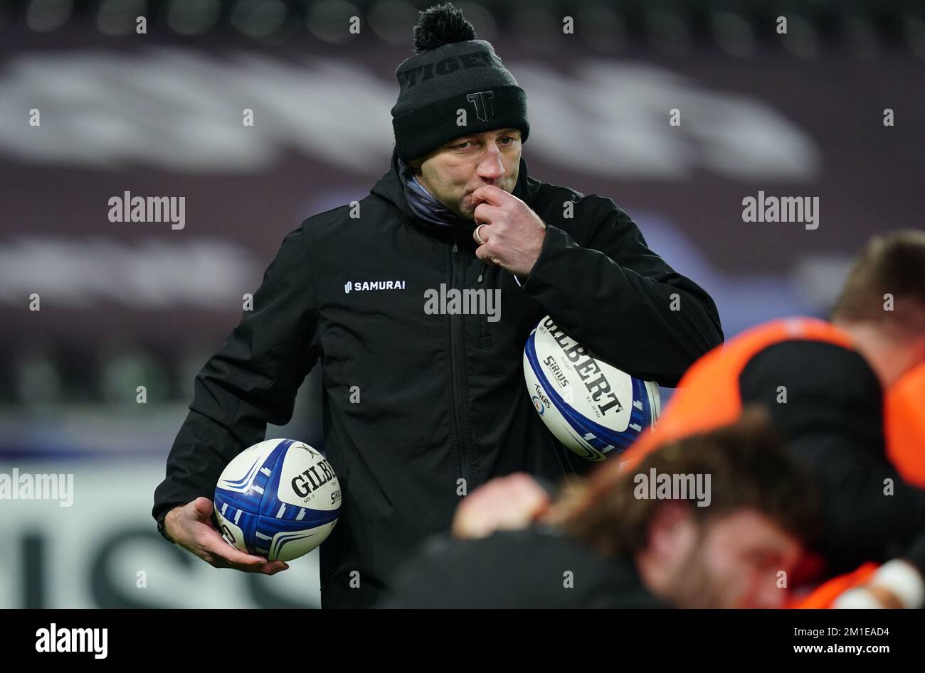 Leicester Tigers Head Coach, Steve Borthwick, coaches ahead of the ...