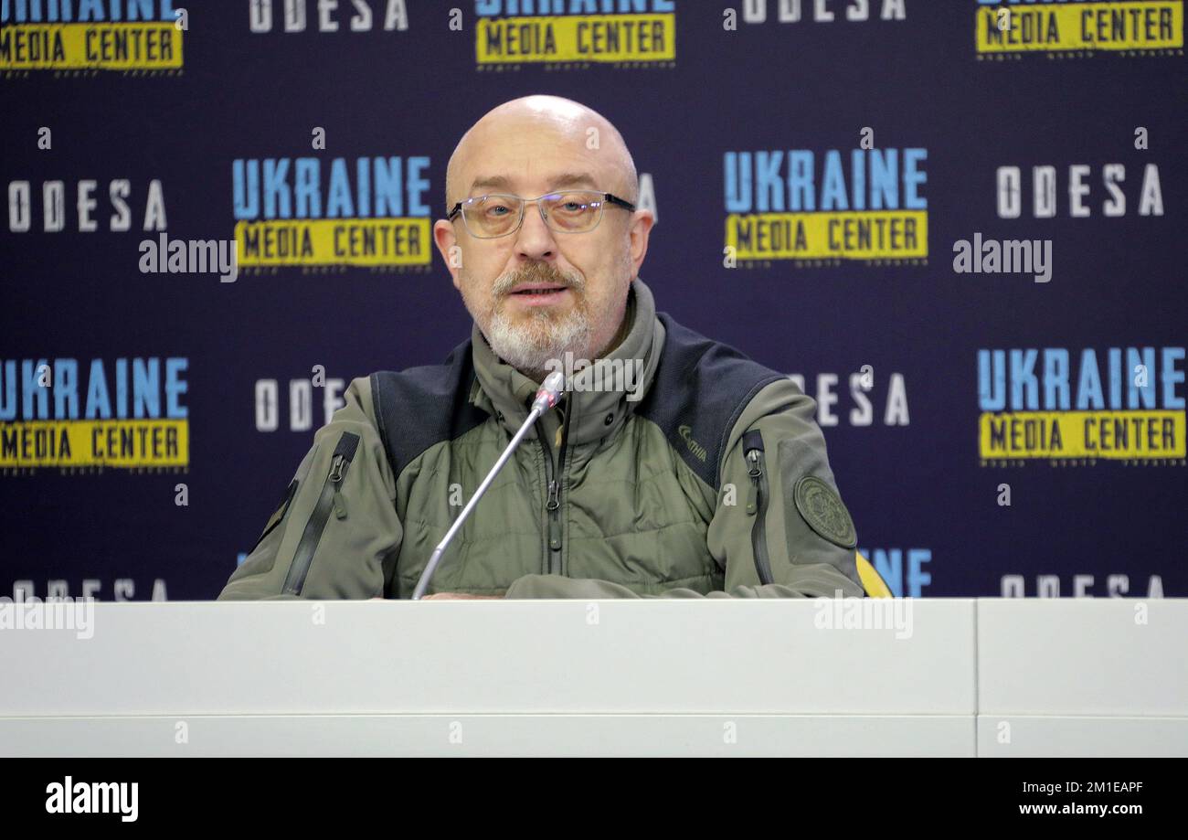ODESA, UKRAINE - DECEMBER 11, 2022 - Minister of Defence of Ukraine ...