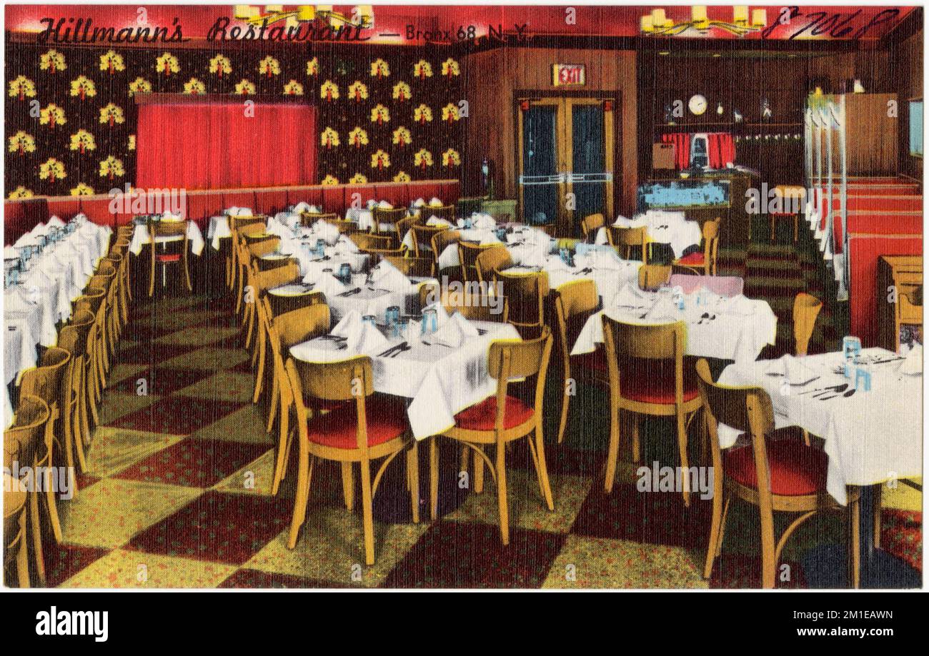 Hillmann's Restaurant -- Bronx 68, N. Y. , Restaurants, Tichnor ...