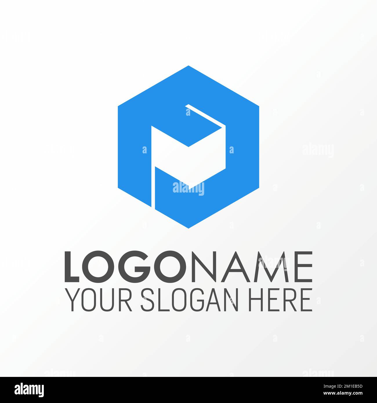 Letter inside hexagon shape symbol hi-res stock photography and images ...