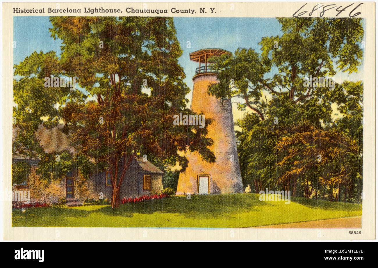 Historical Barcelona Lighthouse, Chautauqua County, N. Y. , Lighthouses ...
