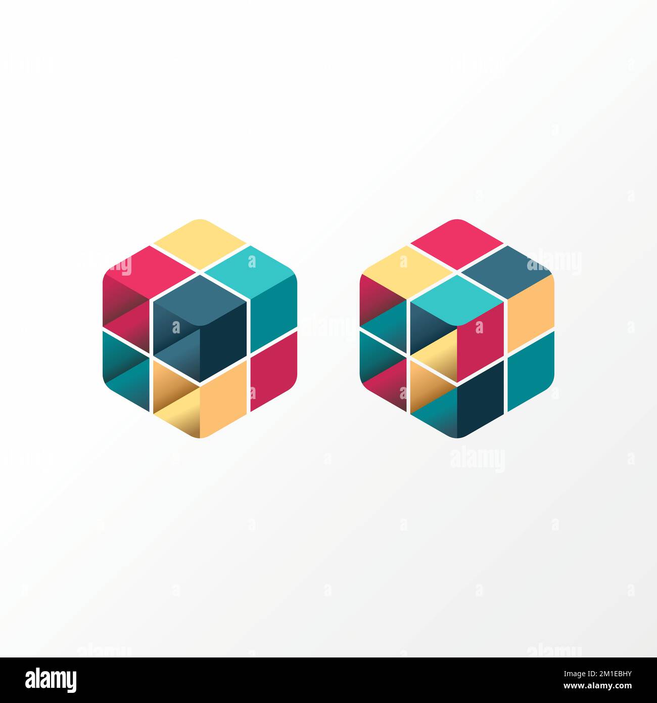 Paper cube Stock Vector Images - Alamy