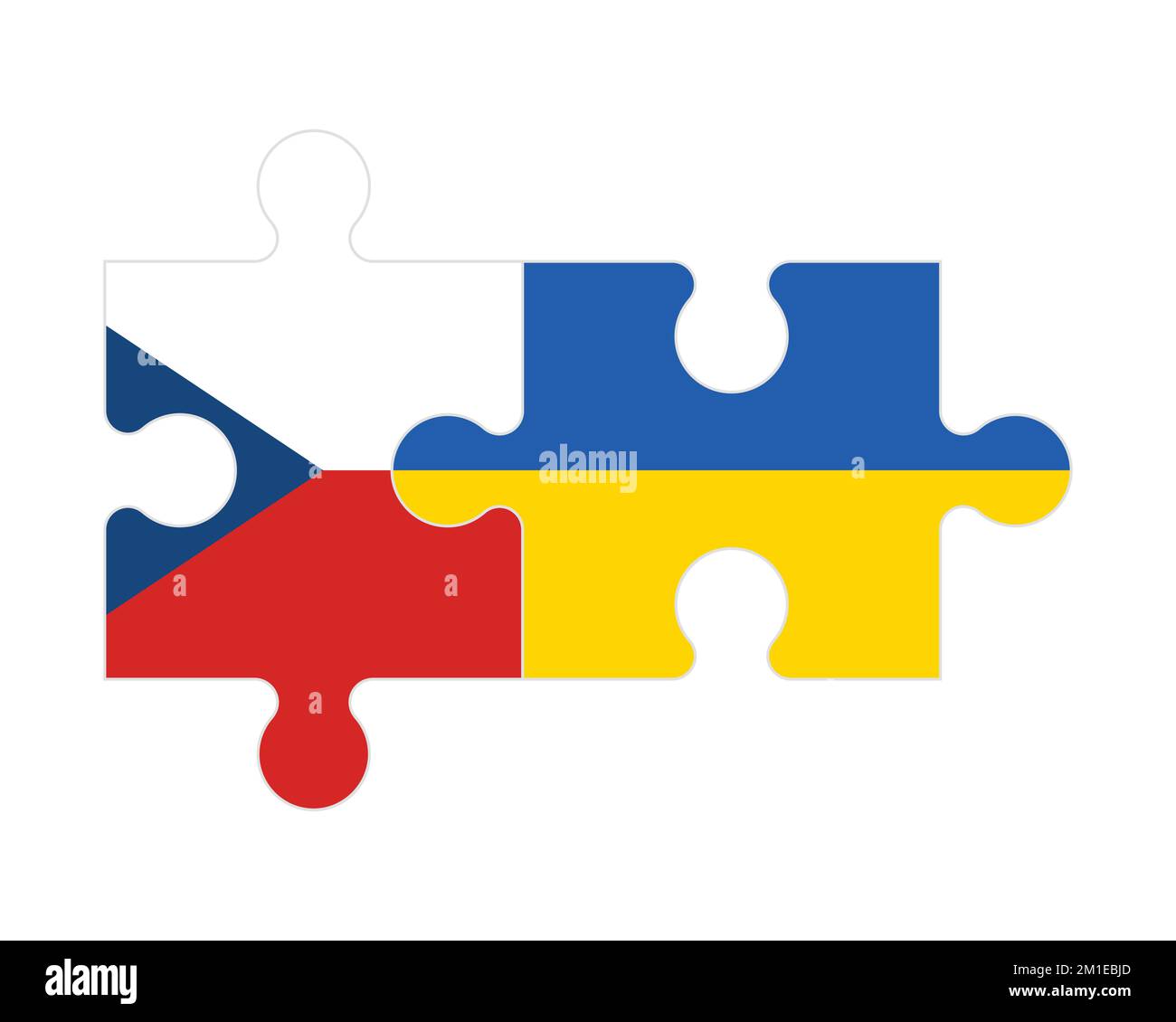 Connected puzzle of flags of Czech and America, vector Stock Vector ...