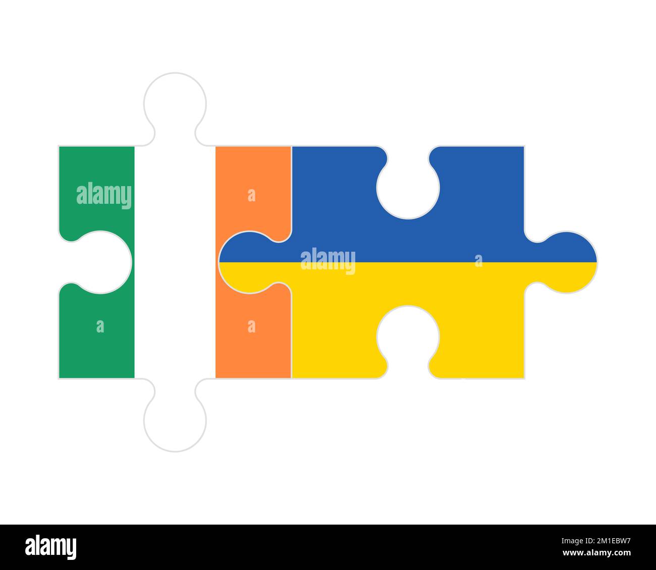 Connected puzzle of flags of Ireland and America, vector Stock Vector ...