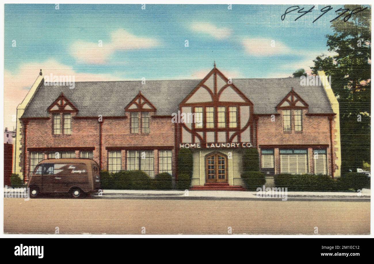 Home Laundry Co. , Commercial facilities, Tichnor Brothers Collection ...