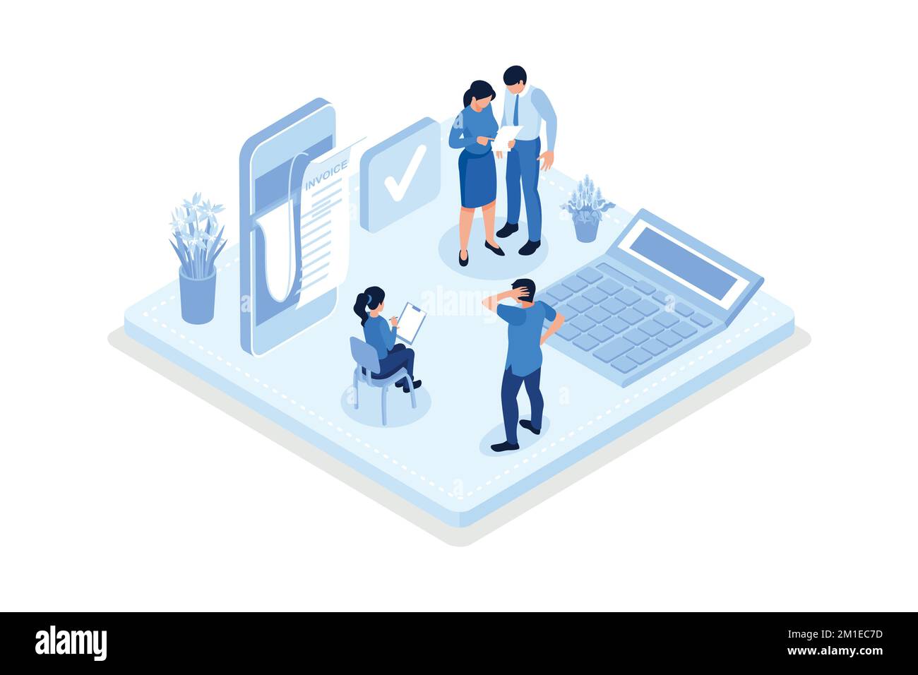 Recruitment process. Human resource management and hiring, isometric ...