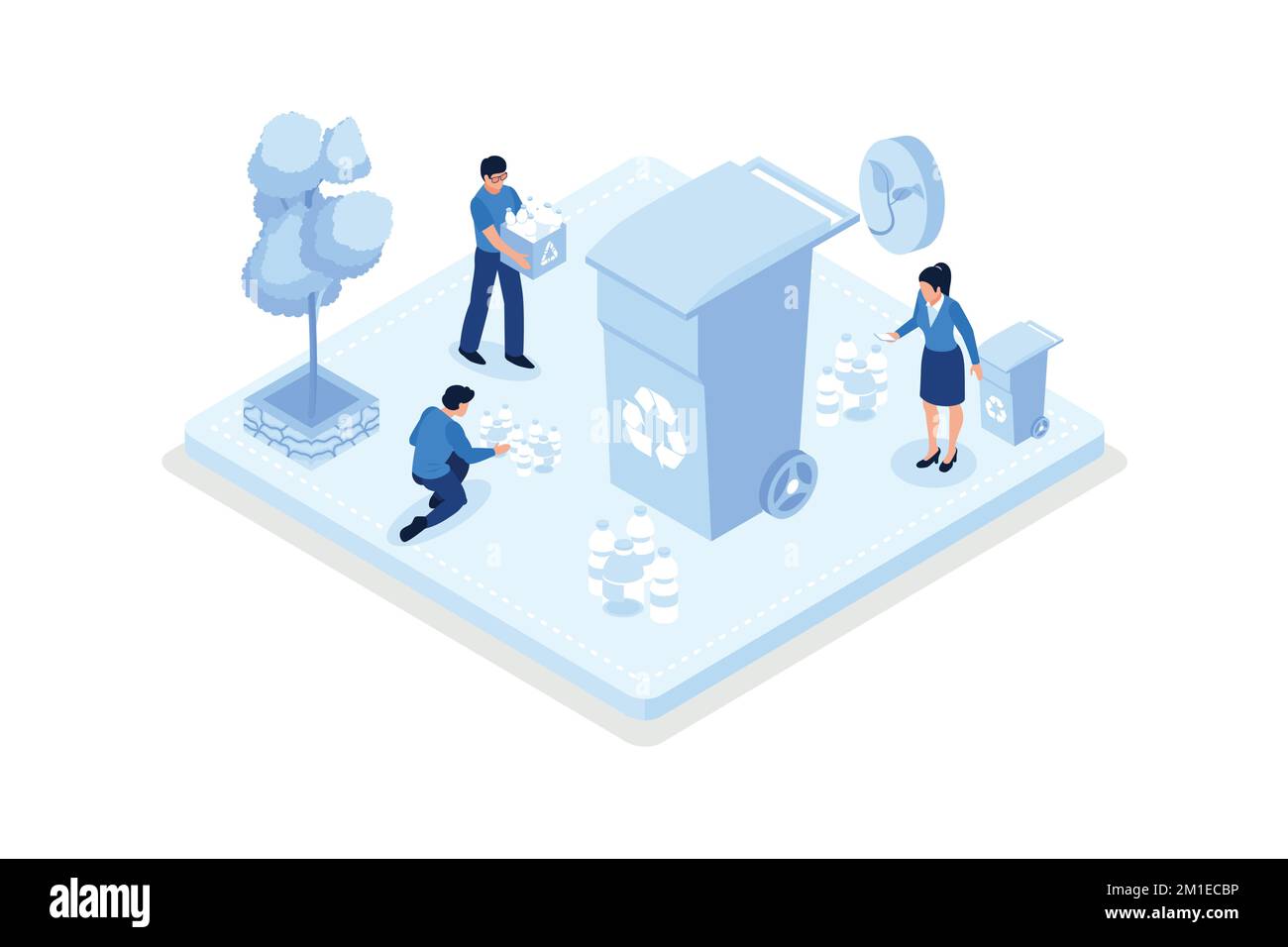 Sustainability, Reduce, reuse, recycle and zero waste, isometric vector ...