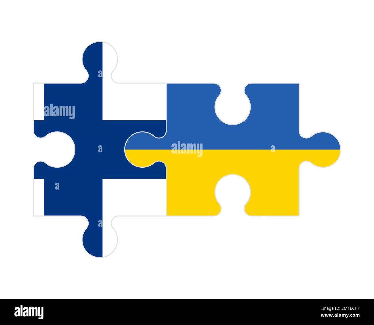 Connected puzzle of flags of Finland and Ukraine, vector Stock Vector ...
