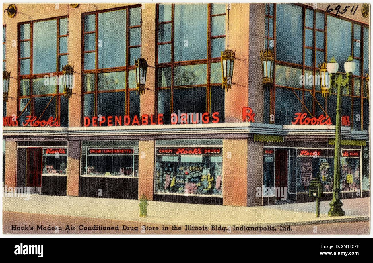 Hook's Modern Air Conditioned Drug Store in the Illinois Bldg ...