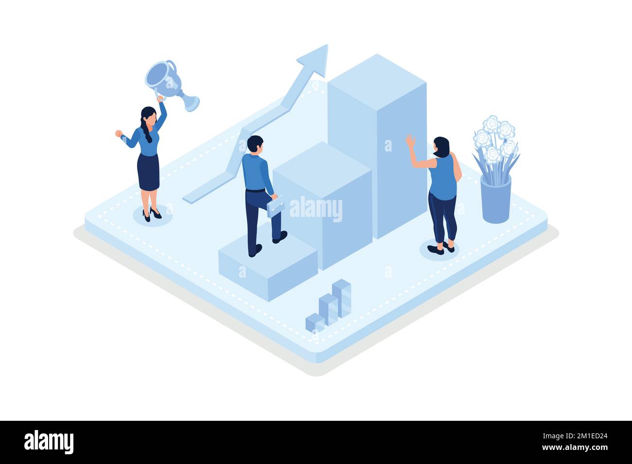 Business strategy, Strategy, planning and success, isometric vector ...