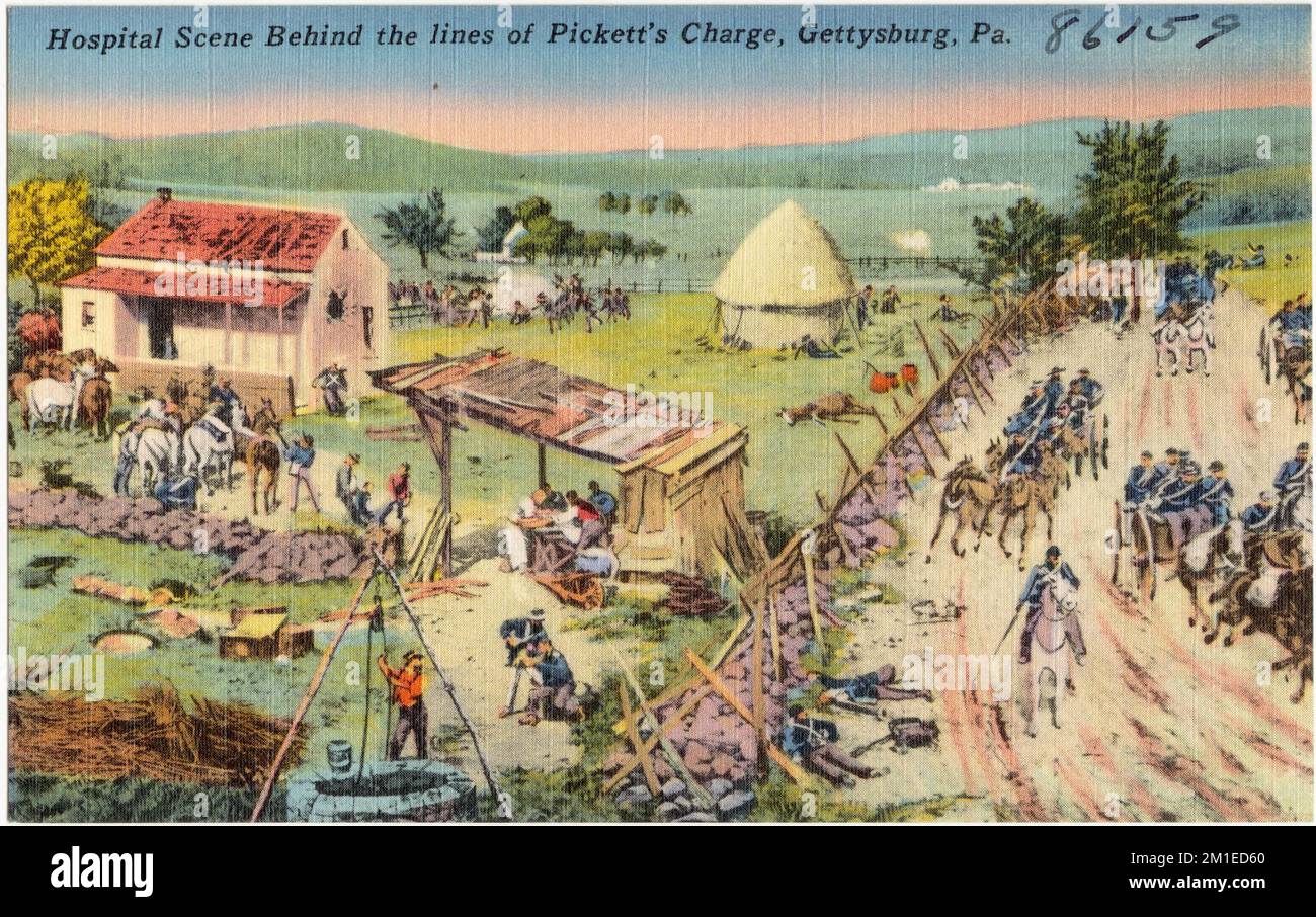 Hospital scene behind the lines of Pickett's Charge, Gettysburg, Pa ...