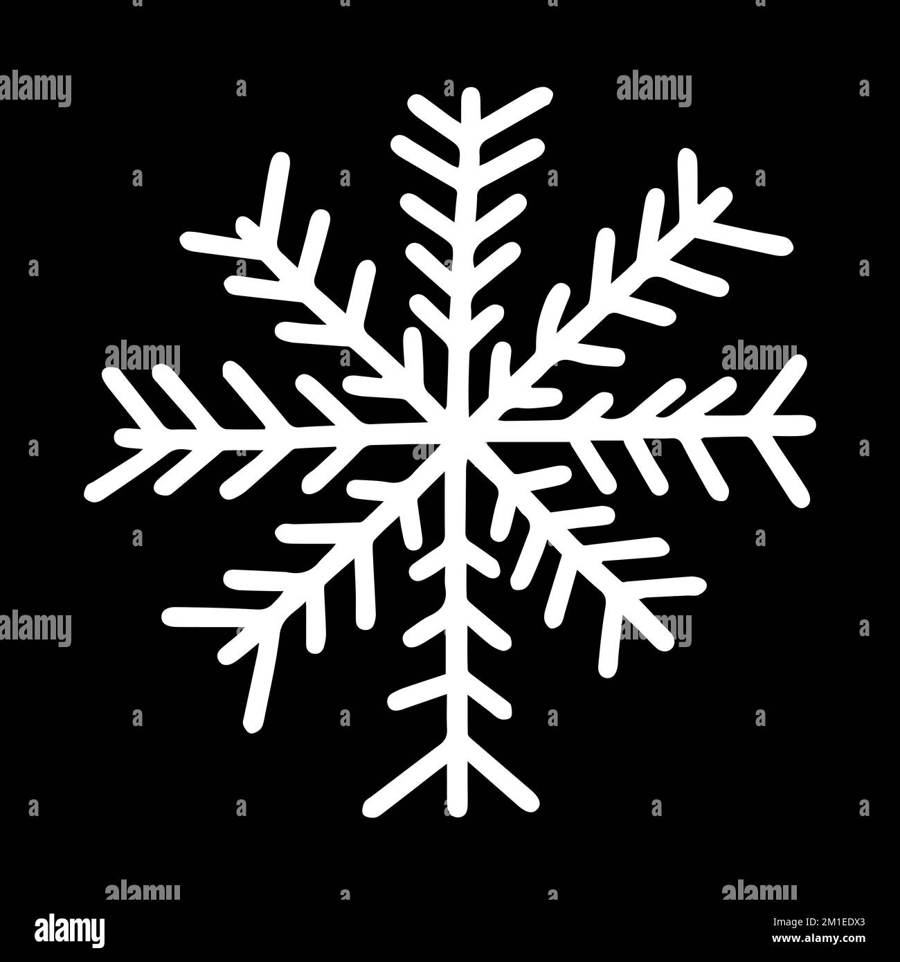Doodle snowflake vector illustration Stock Vector Image & Art - Alamy