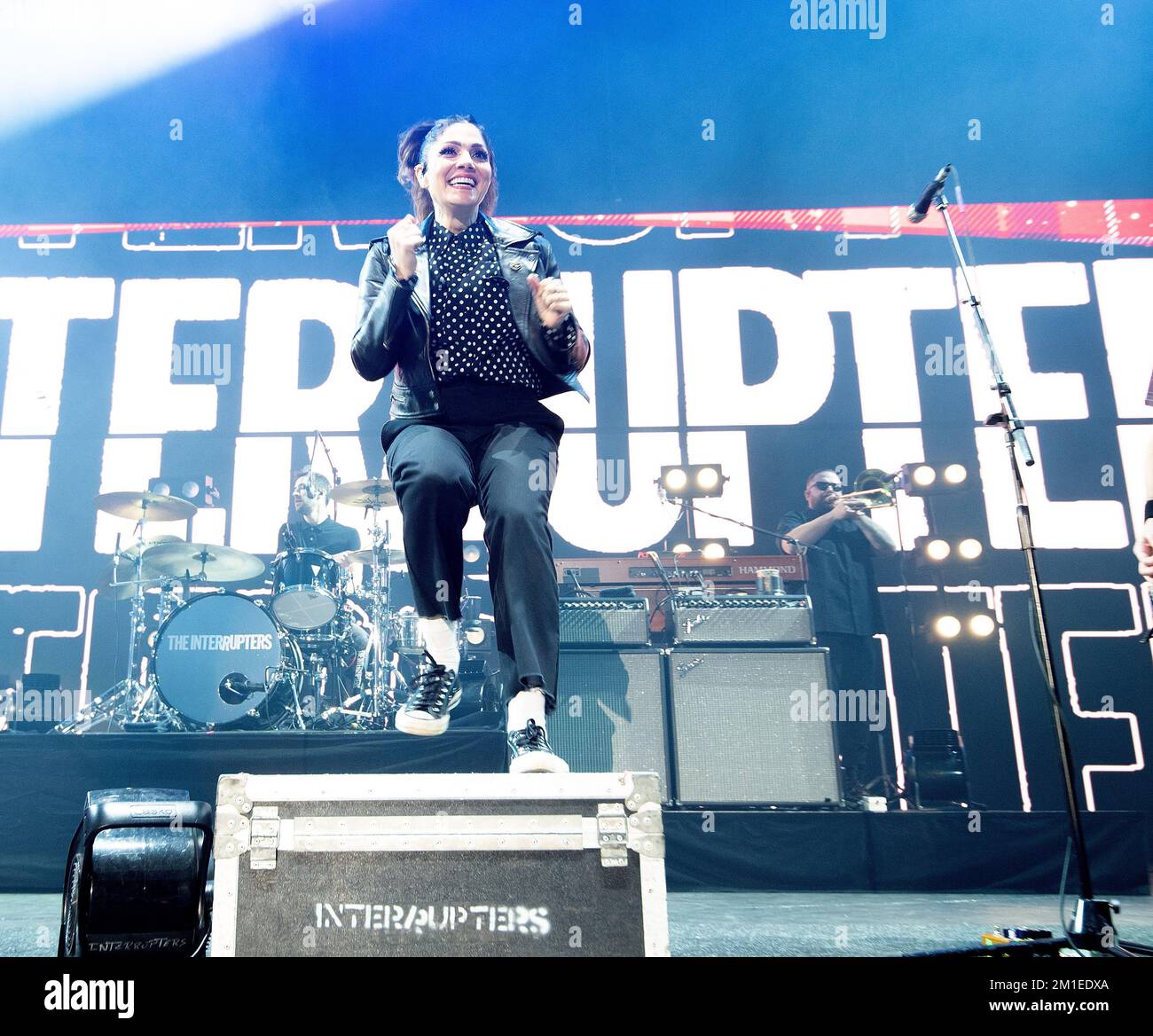 The Interrupters - Aimee Interrupter (Aimee Allen) performs onstage ...