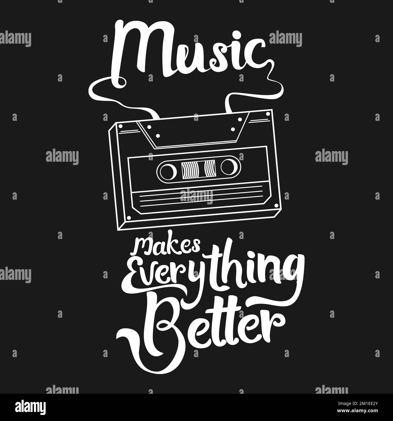 Music quote poster Black and White Stock Photos & Images - Alamy