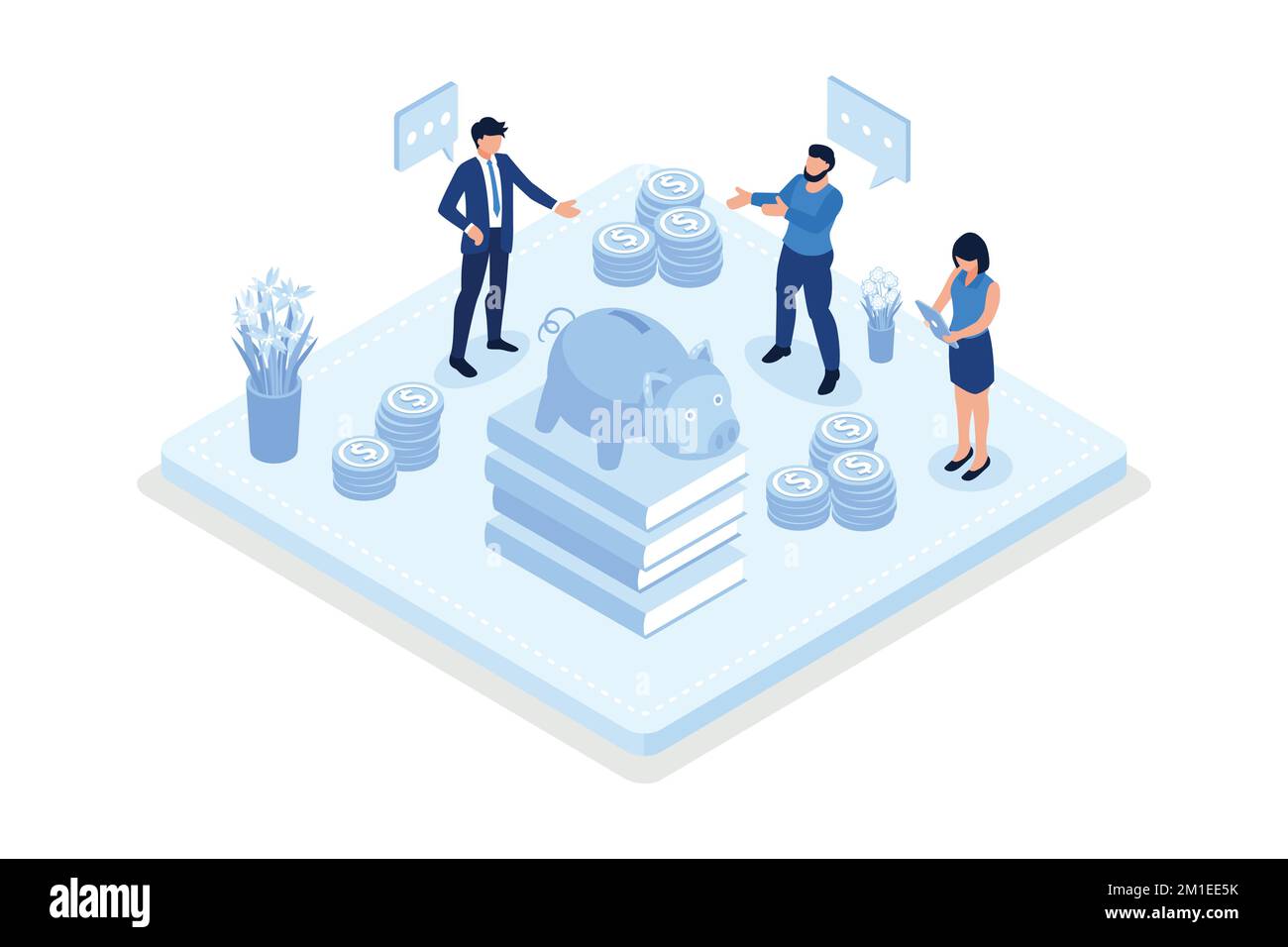 Finance and education, Student characters investing money in education ...