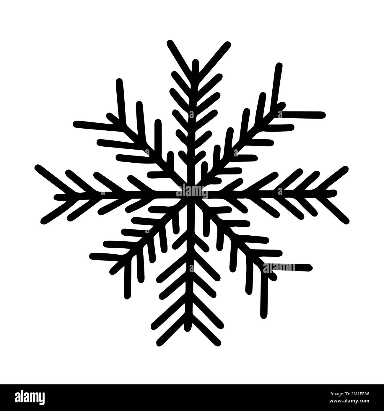 Doodle snowflake vector illustration Stock Vector Image & Art - Alamy