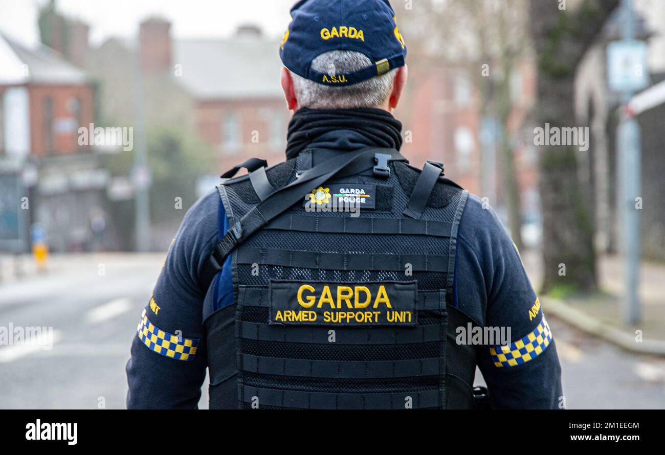 Armed police on duty outside the Special Criminal Court in Dublin where ...