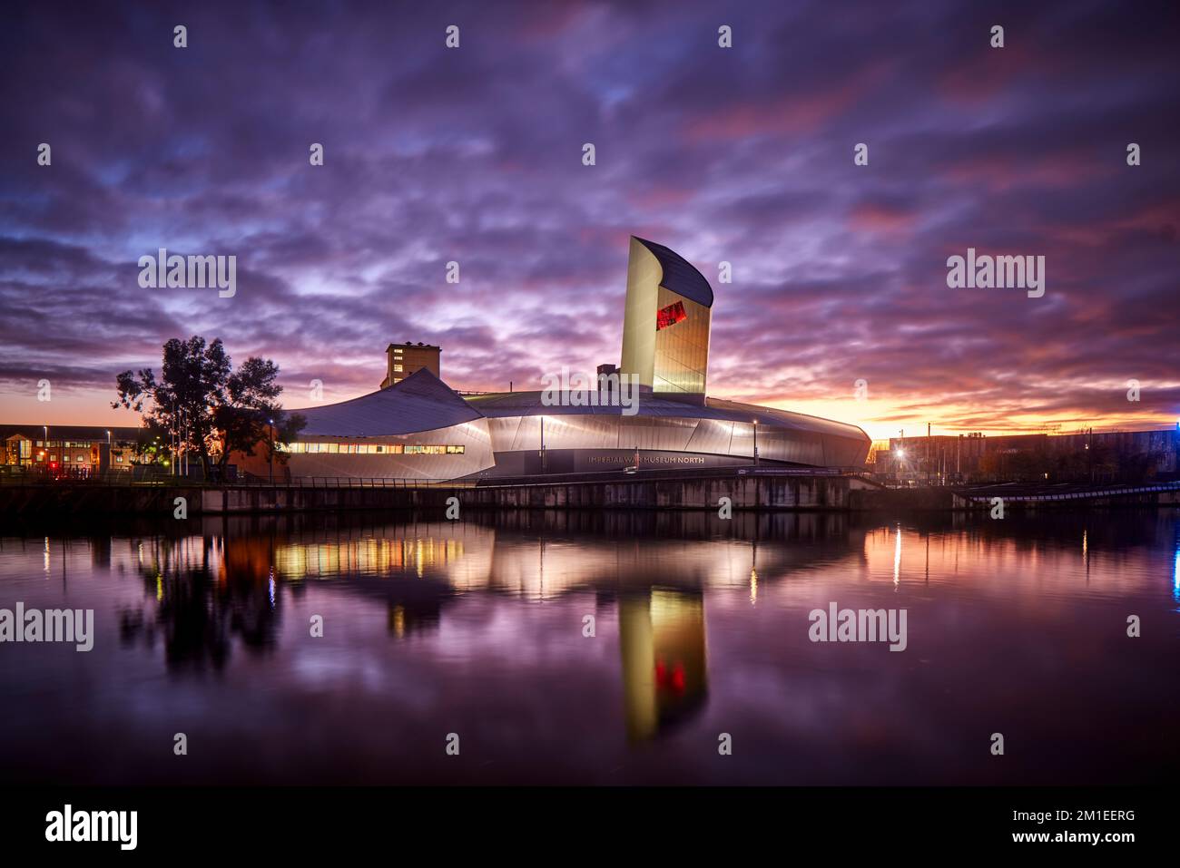 Sunset MediaCityUK Salford Quays waterfront IWM North, Imperial War ...