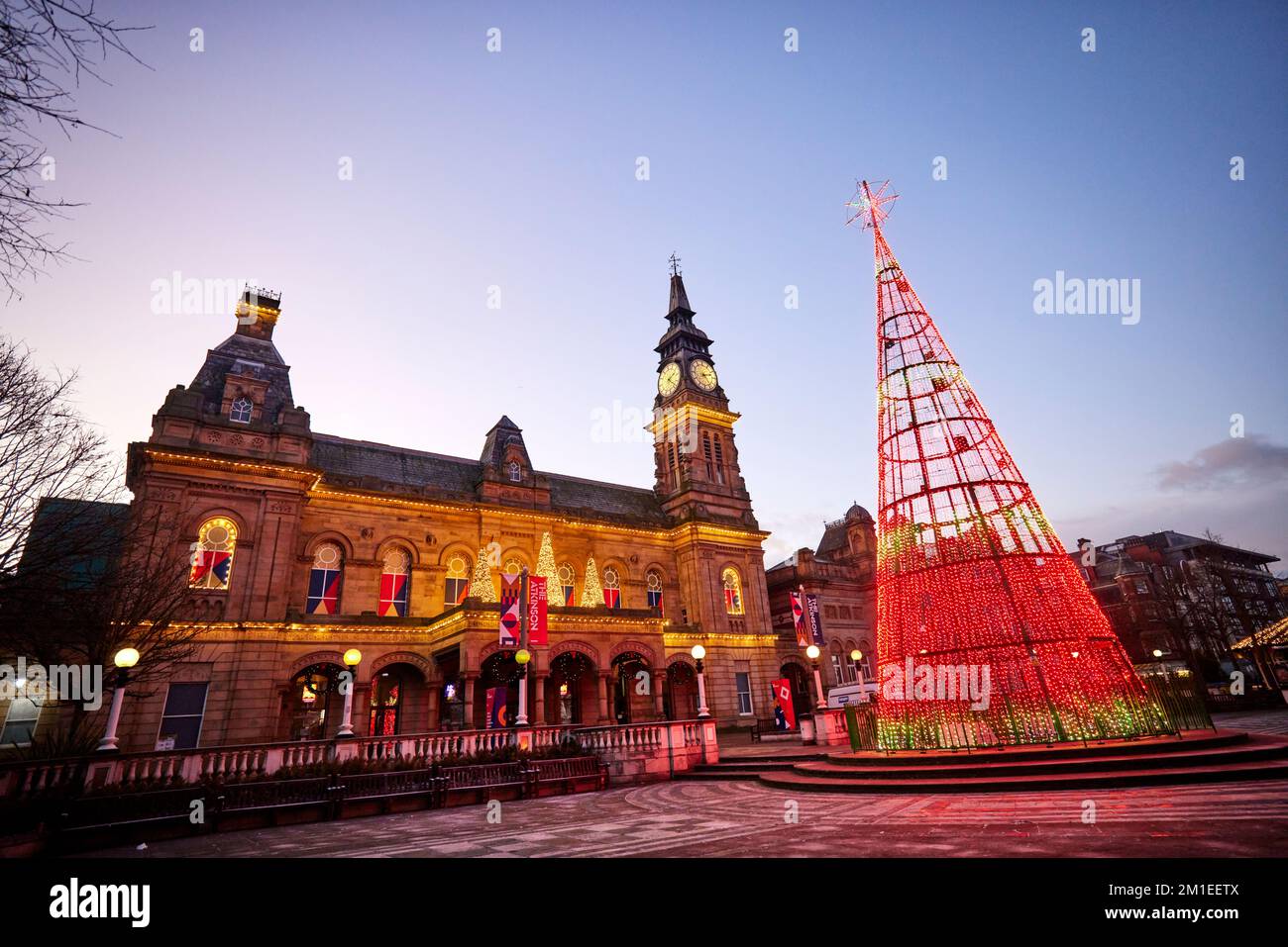 Southport new led Christmas tree outside The landmark building Atkinson ...