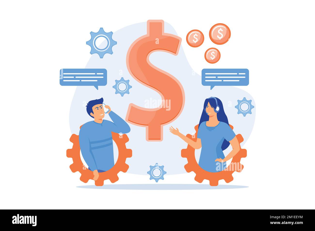 Customer has conversation on smartphone with assistant in real-time ...