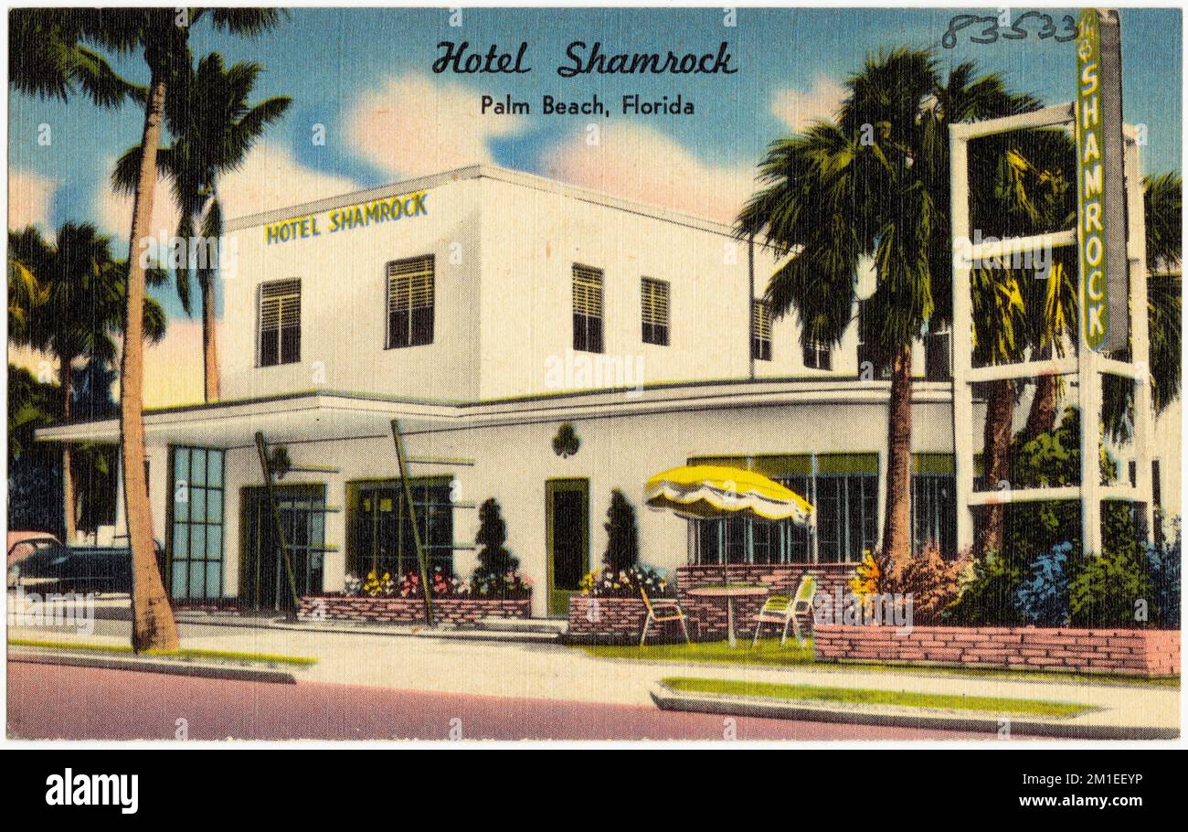 Hotel Shamrock, Palm Beach, Florida , Hotels, Tichnor Brothers ...