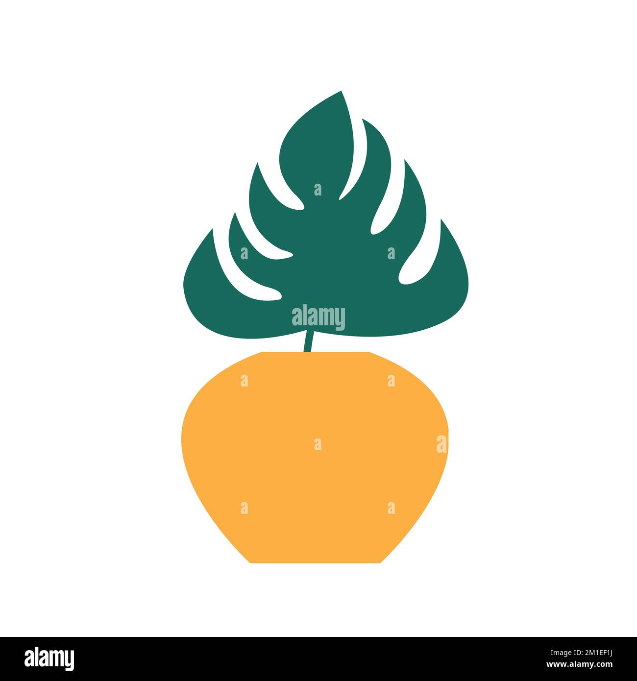 Monstera plant art Stock Vector Images - Alamy