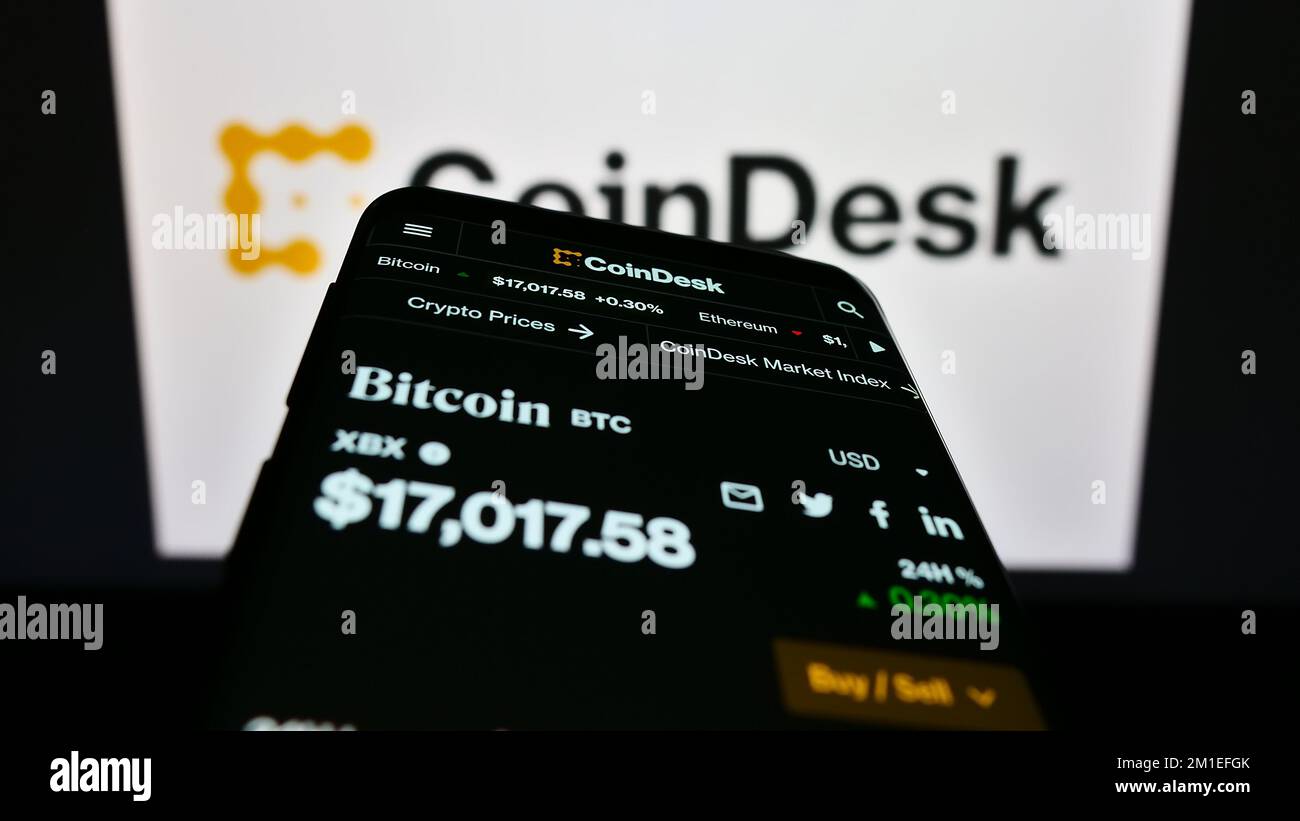 Coindesk logo hi-res stock photography and images - Alamy