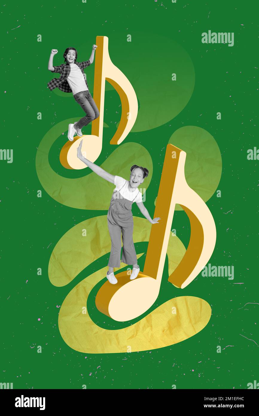 Creative photo 3d collage artwork postcard poster picture of funky ...