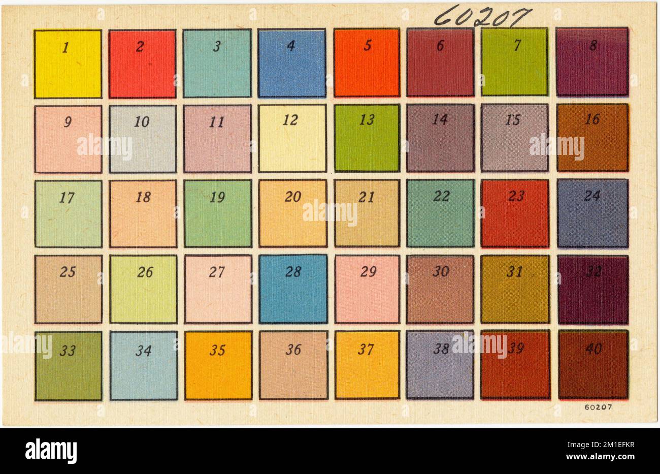 How to use color chart , Tichnor Brothers Collection, postcards of the ...