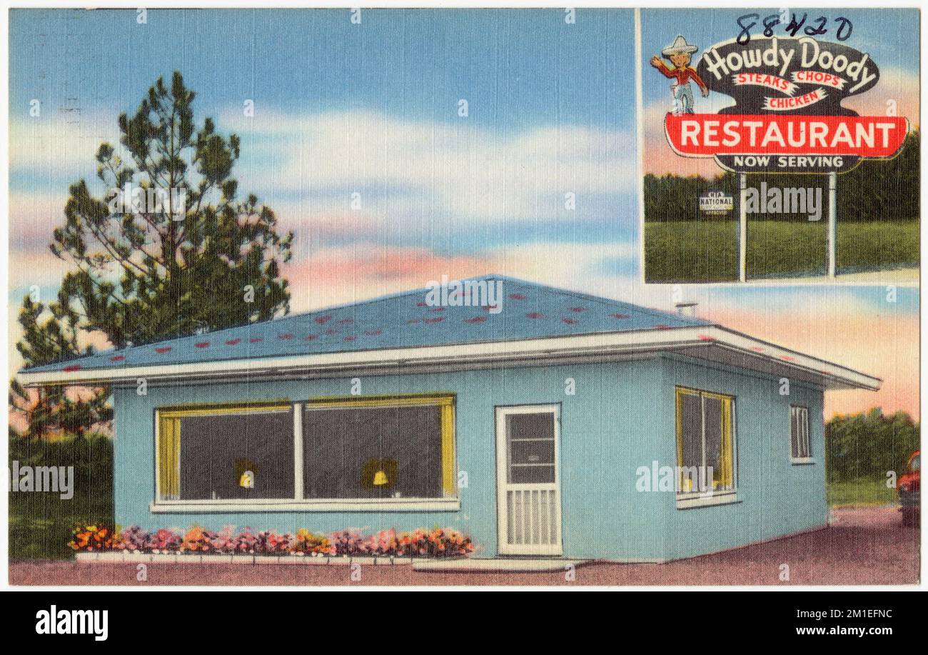Howdy Doody Restaurant , Restaurants, Tichnor Brothers Collection ...