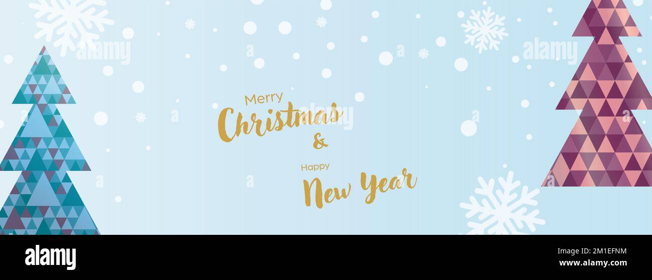Merry Christmas and Happy New Year. Template for greetings, banners ...