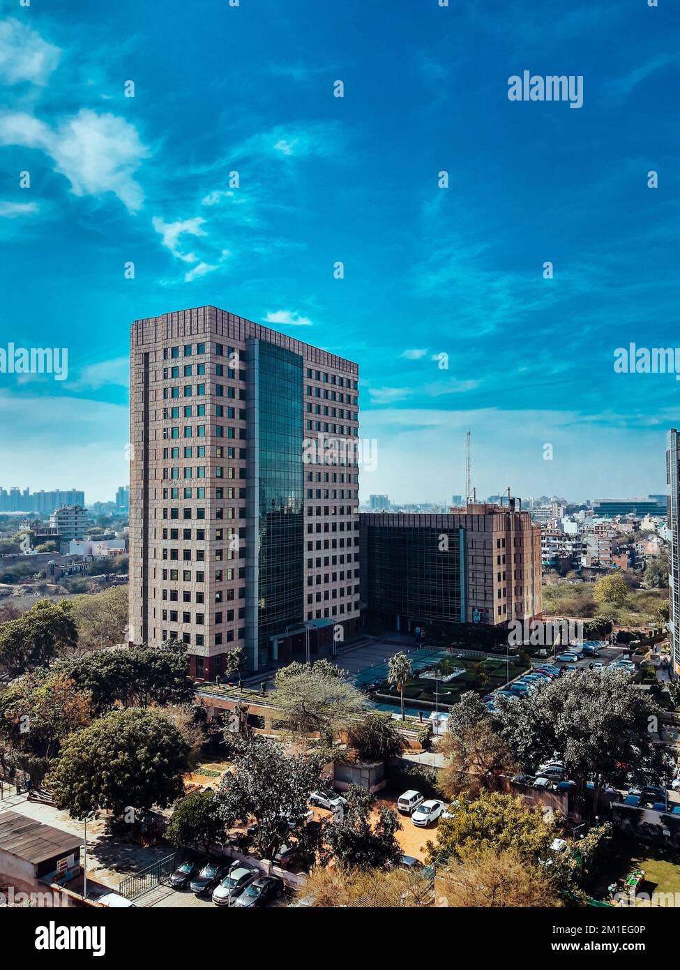 Gurgaon, India - Global Business Park Buildings and offices Stock Photo ...