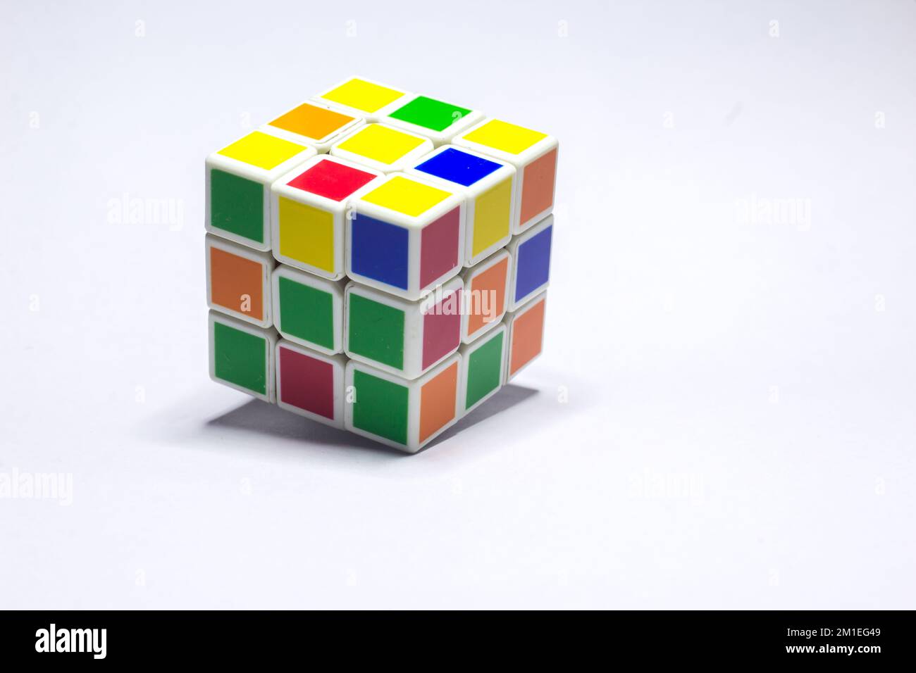 New Delhi, India - Rubik's cube color blue, white, orange, green ...