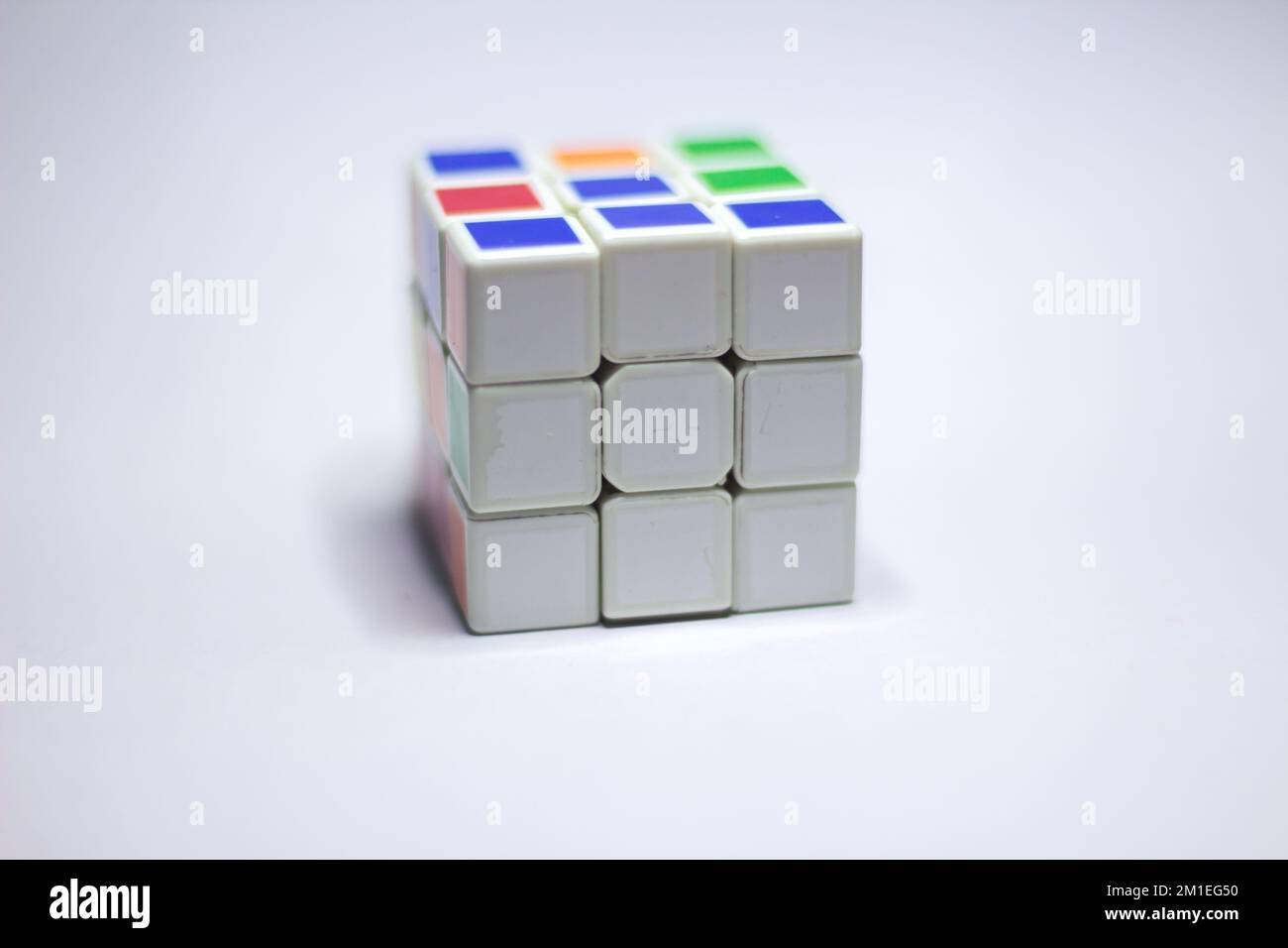 New Delhi, India - Rubik's cube color blue, white, orange, green ...