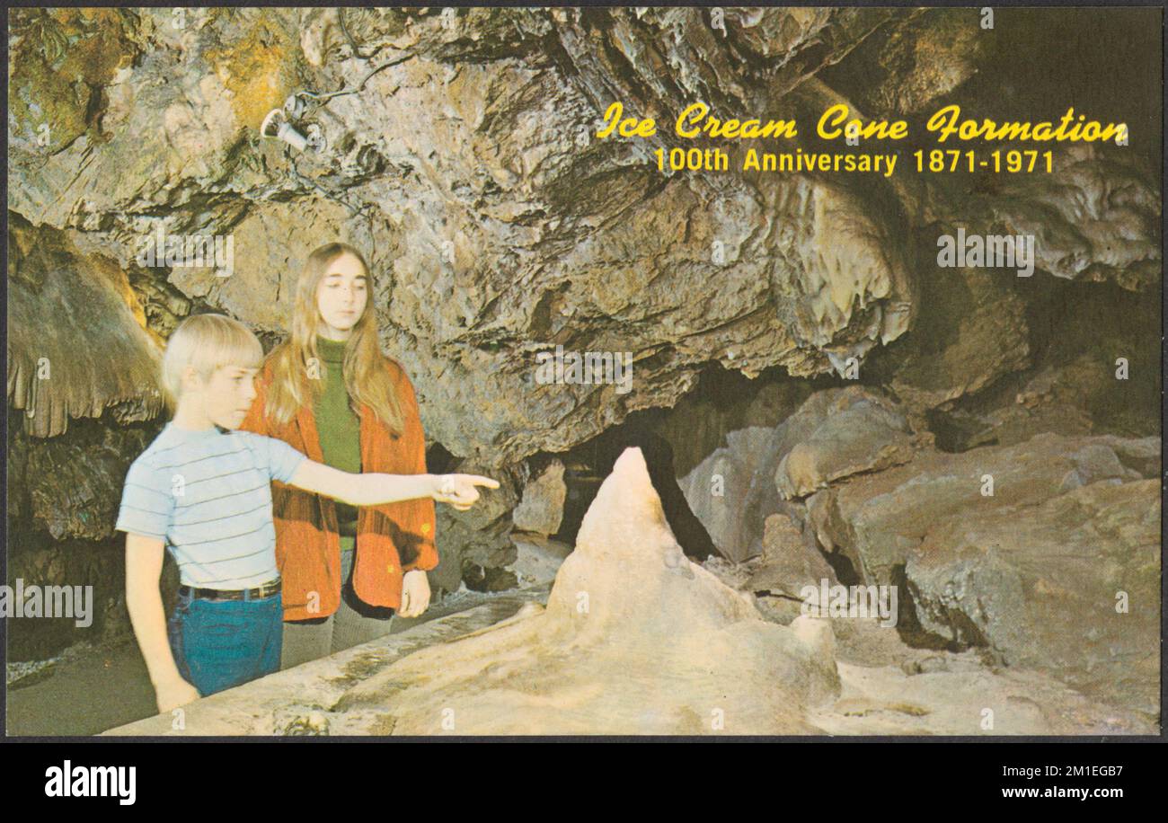 Ice cream cone formation, 100th anniversary 1871-1971 , Caves, Tichnor ...