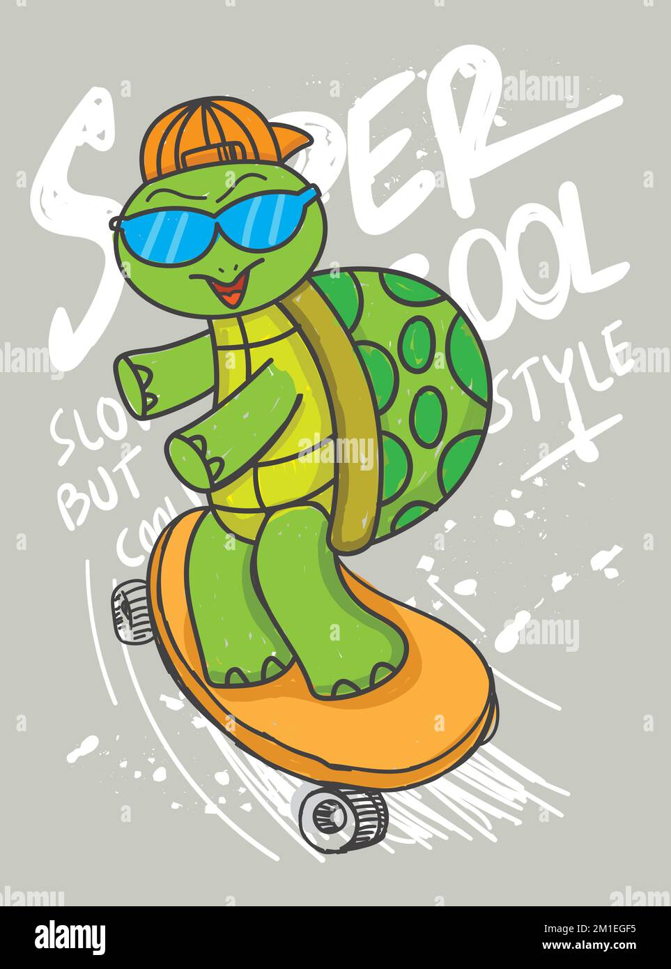 Hand drawn skate hi-res stock photography and images - Alamy