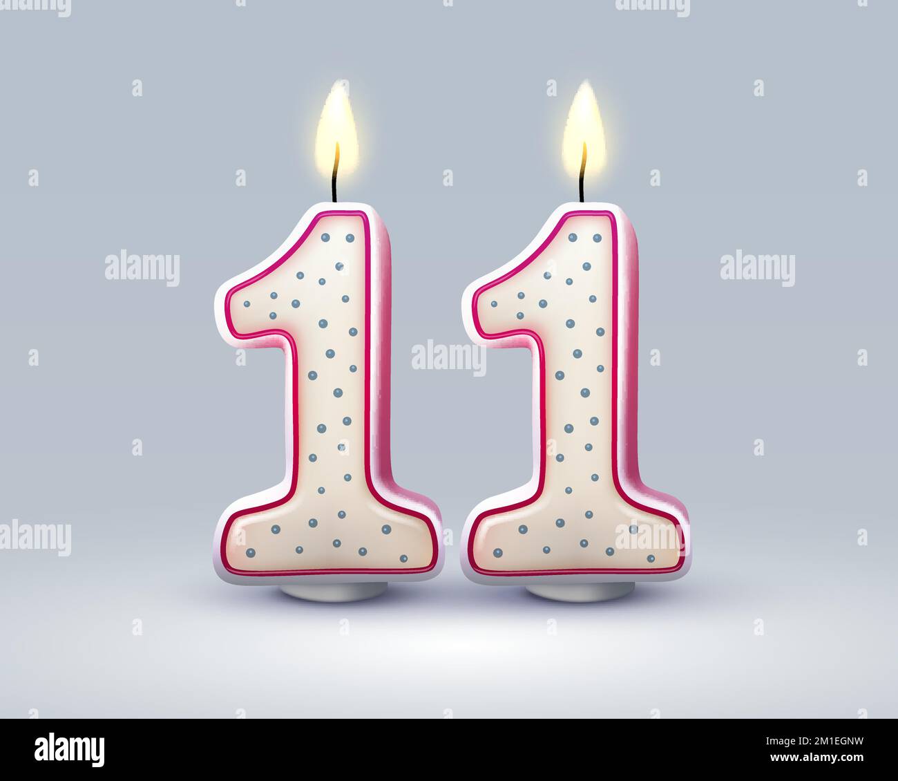 Happy Birthday years. 11 anniversary of the birthday, Candle in the ...