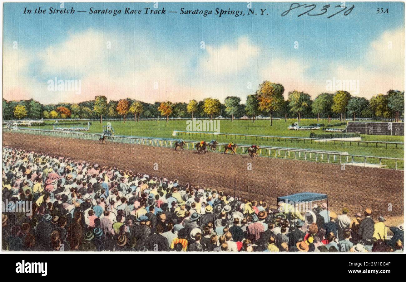 In the stretch -- Saratoga Race Track -- Saratoga Springs, N. Y ...