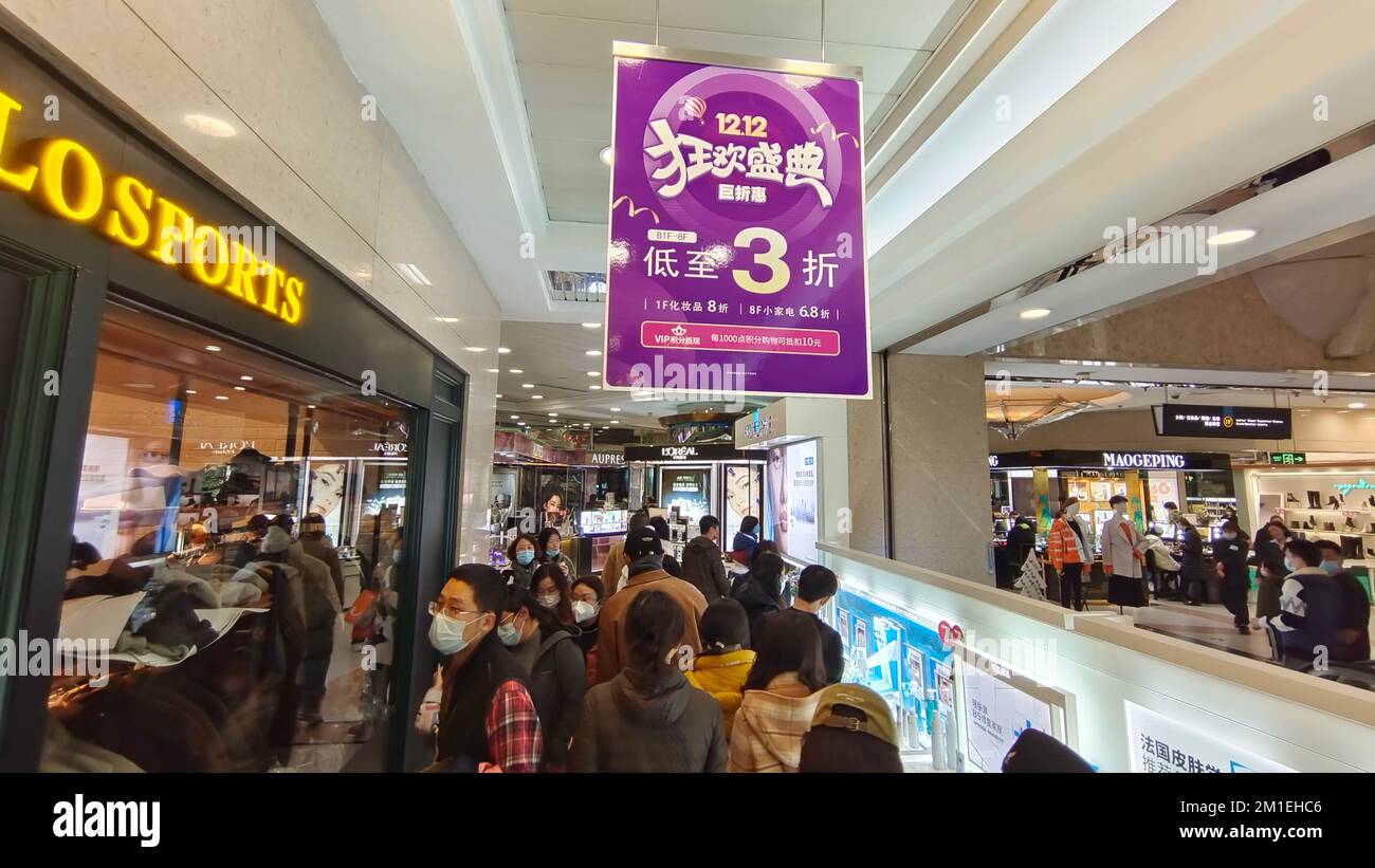 SHANGHAI, CHINA - DECEMBER 12, 2022 - People spend money during the Double 12 Shopping Festival ...