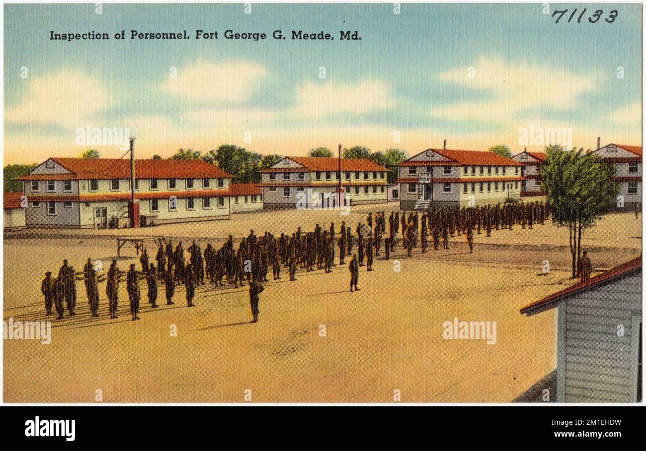 Inspection of personnel, Fort George G. Meade, Md. , Military ...