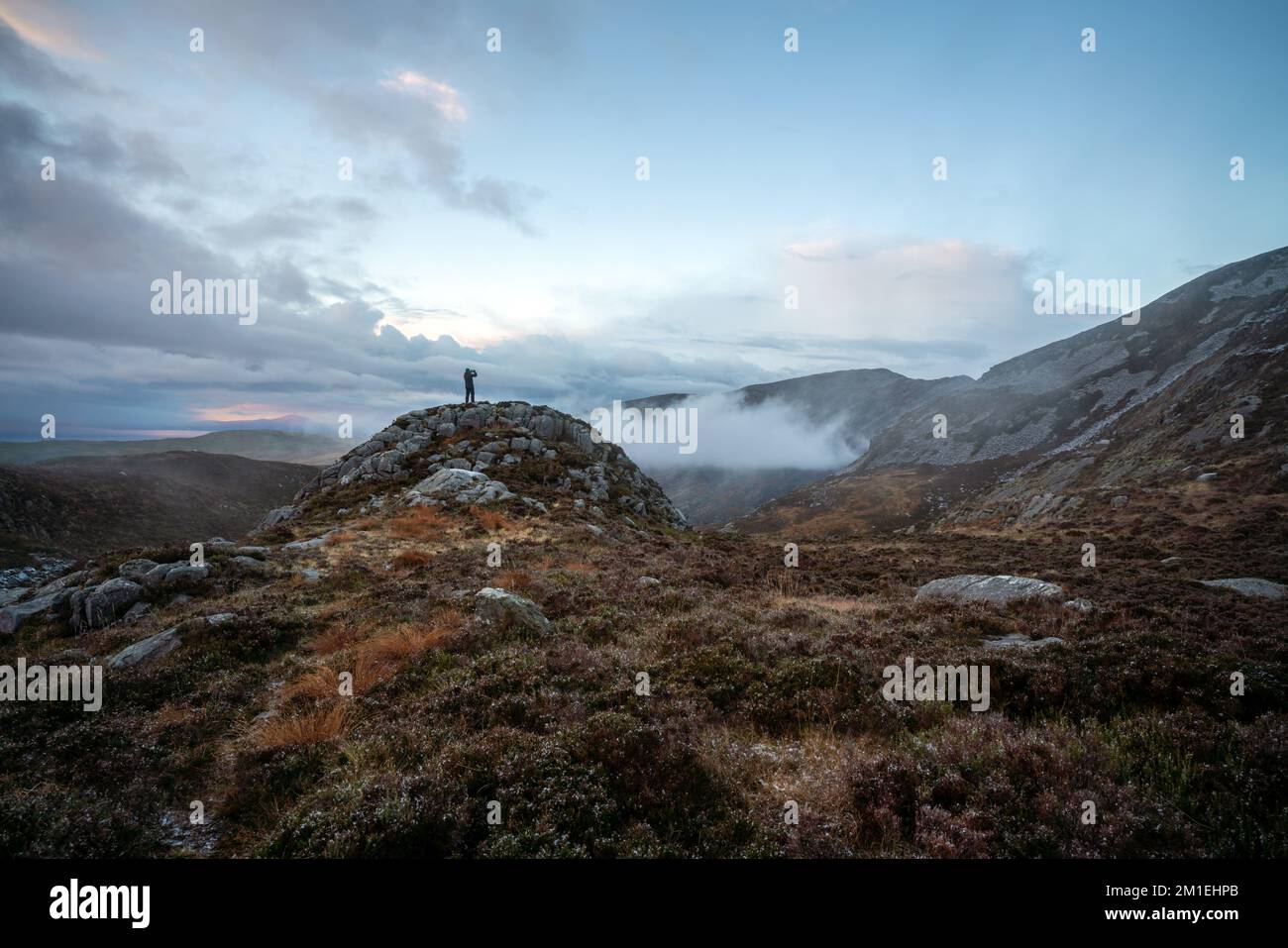 On the side of Rhinog Fach, a mountain in Snowdonia, North Wales Stock ...