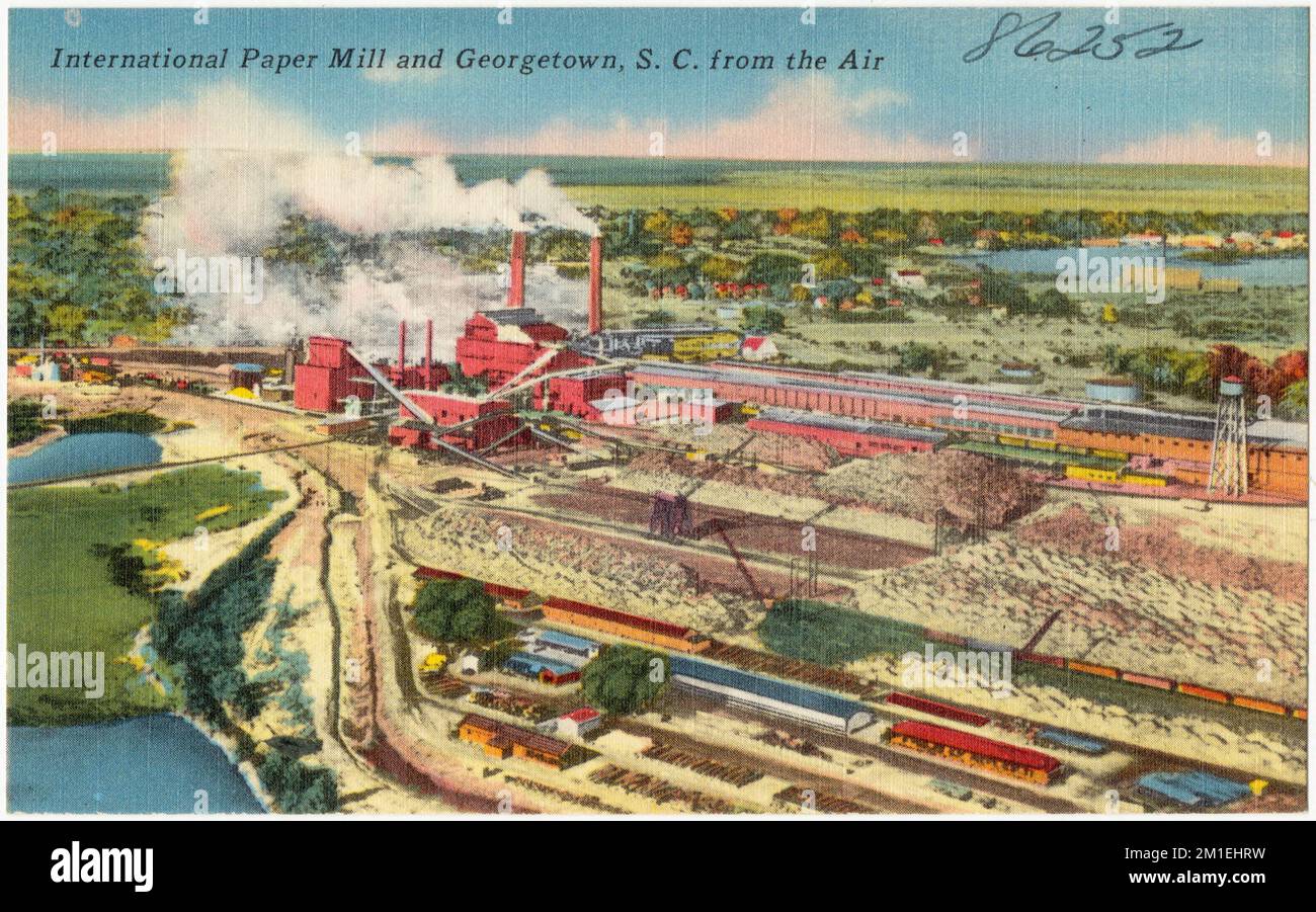 International Paper Mill and Georgetown, S. C. from air , Industrial ...