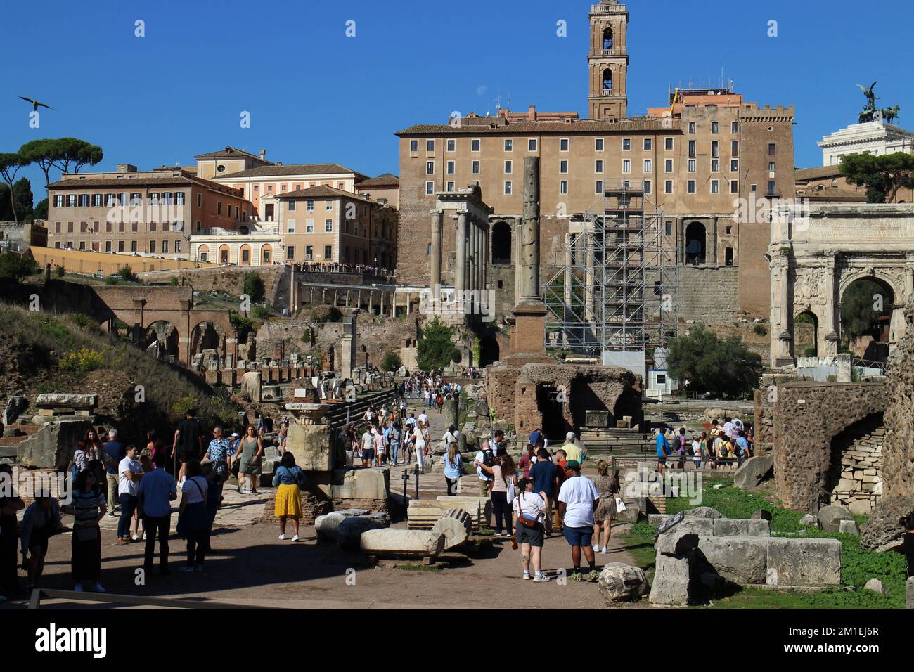 Vast archaeological zone encompassing ancient sites like the colosseum ...