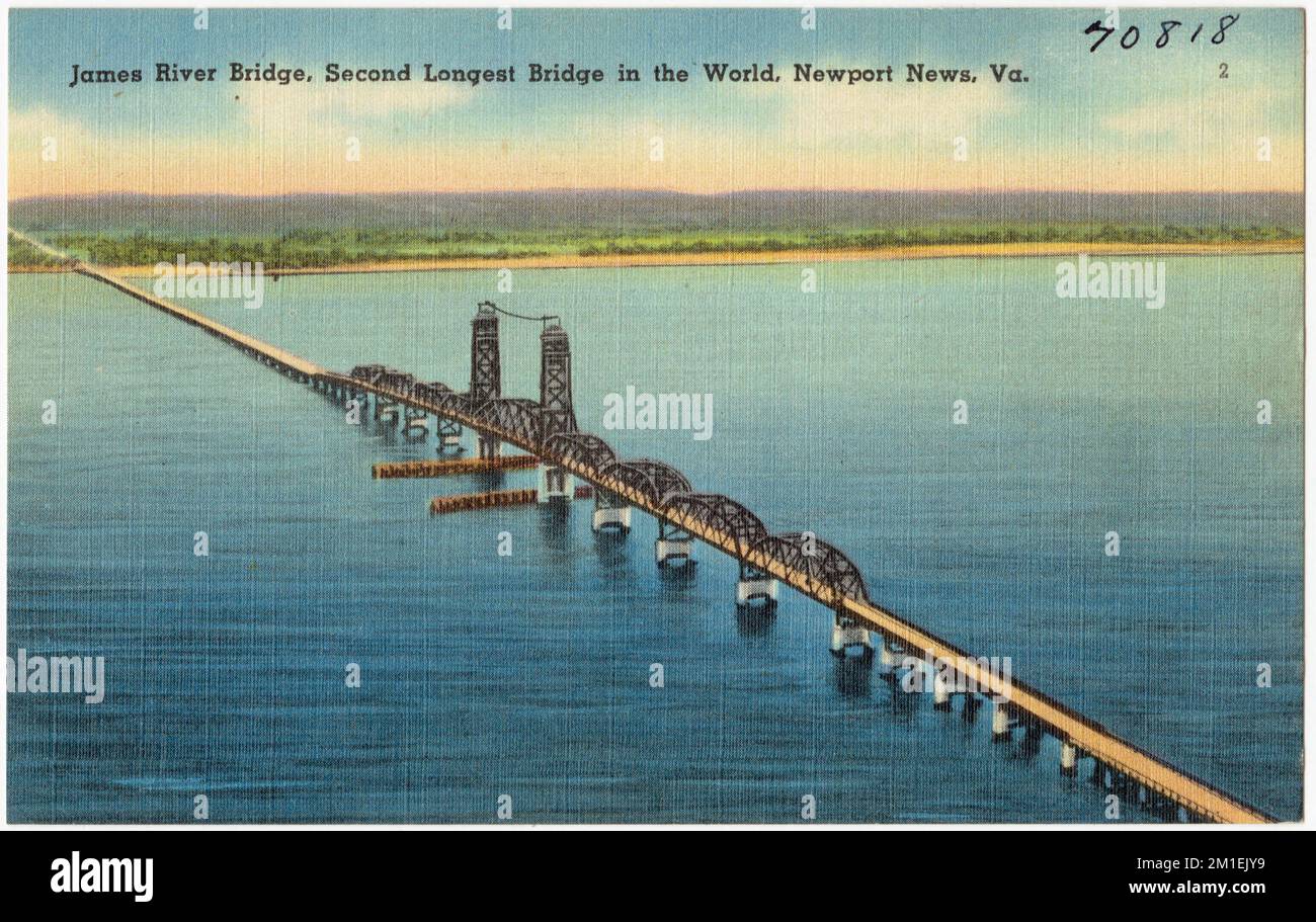 James River Bridge, second longest bridge in the world, Newport News ...