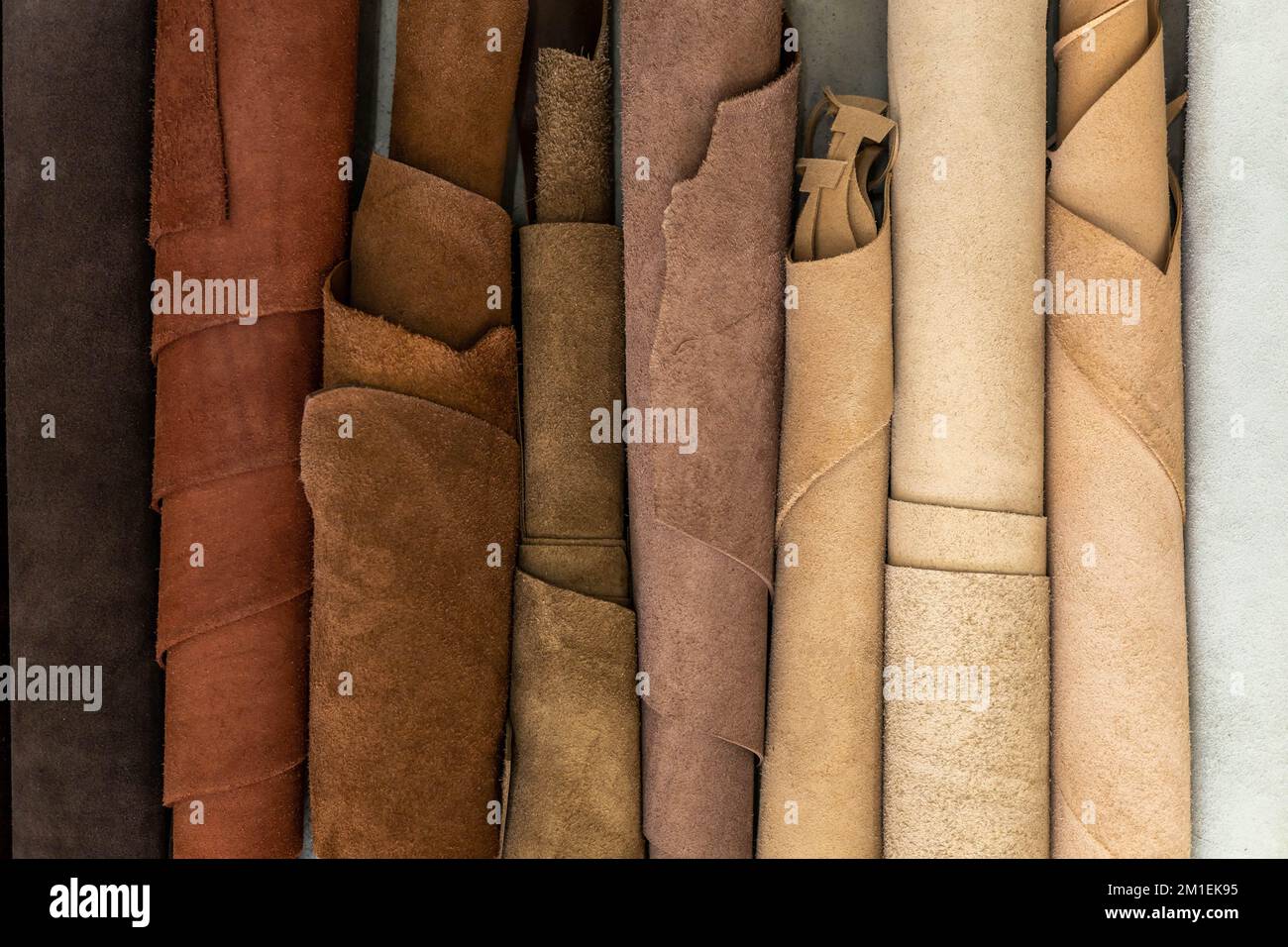 Material for creating handmade production at leather workshop Stock ...