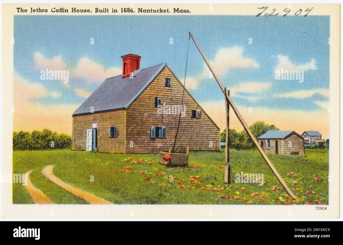 The Jethro Coffin House, built in 1686, Nantucket, Mass. , Houses ...