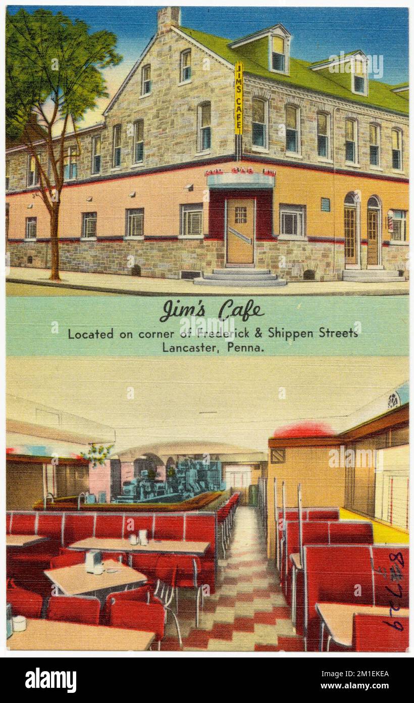 Jim's Café, located on corner of Frederick & Shippen streets, Lancaster ...
